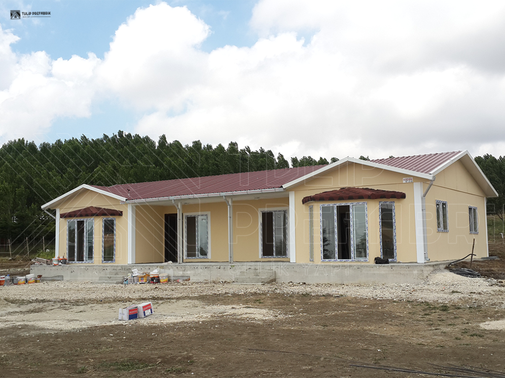 120m² Tek Katlı Prefabrik Ev Projesi - Tulip Prefabrik